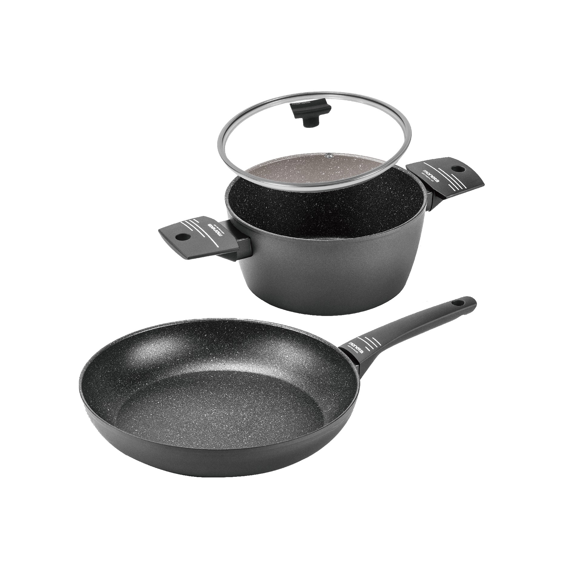 Italy – Moneta Yes! series Cooking pot with glass lid 24cm Frypan 30cm ...